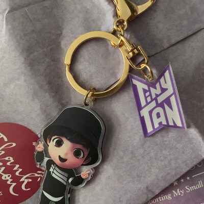BTS Tinytan MIC Drop Keychain With Customized Pompom Option - Etsy