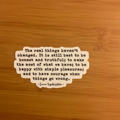 Encouraging Sticker Waterproof Vinyl Stickers Laura Ingalls Wilder ...