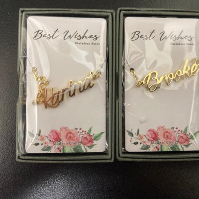 Custom Name Necklace, Sam Nameplate Necklace, Personalized Letter Name ...
