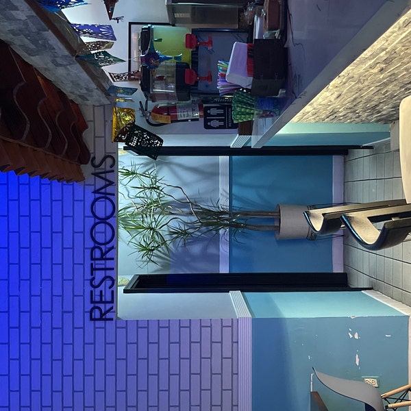 3D Restroom Sign Typography Letters - 6" X 48" - Modern Office Home ...