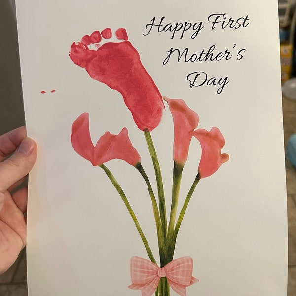 Printable Baby Footprint Poem Keepsake, Minimalist Baby Footprint Wall ...