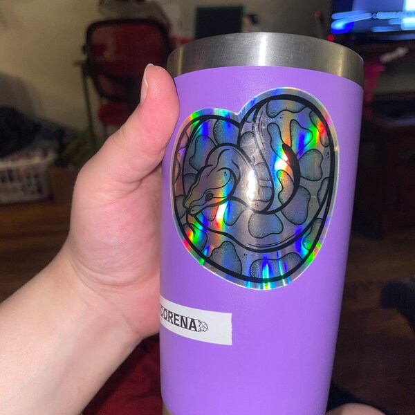 Holographic Snake Die Cut Vinyl Sticker Colorful Snake Sticker Python ...