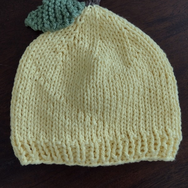 Lemon Hat KNITTING PATTERN / Knit Lemon Hat Pattern / Lemon Hat Pattern ...