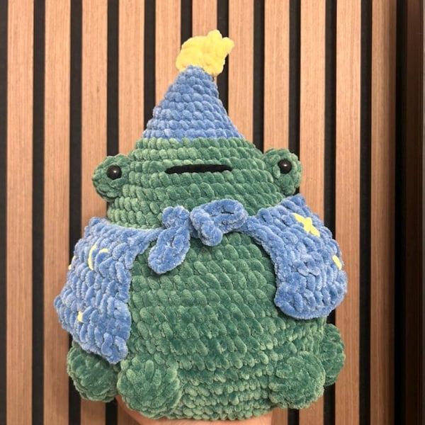 Jumbo Wizard Frog Crochet Pattern / Chunky Crochet Wizard Mage / US PDF ...