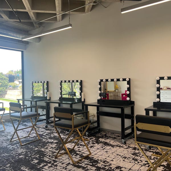 Gold Glitter Vanity Mirror With Lights 32 X 28 Made in the USA - Etsy