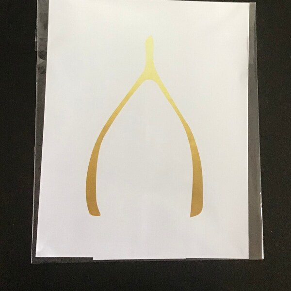 Gold Wishbone Print, Print for Gallery Wall, Home Office Wall Print ...