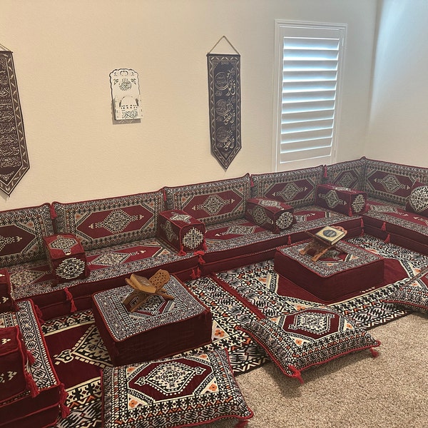 8'' L Shaped Arabic Floor Seating Sofa Set,l Shaped Bench,l Shaped ...