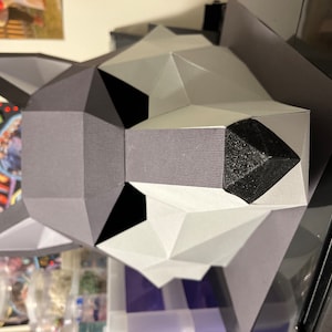 Wolf Mask Papercraft PDF, SVG Template, Low Poly Mask, 3d Paper Mask ...
