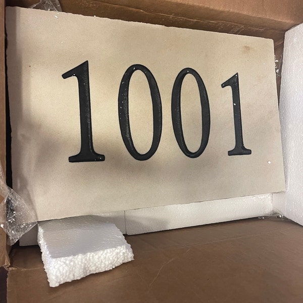 Watermark Buff Custom Engraved Stone for Address Stone 16x10x1.75 ...