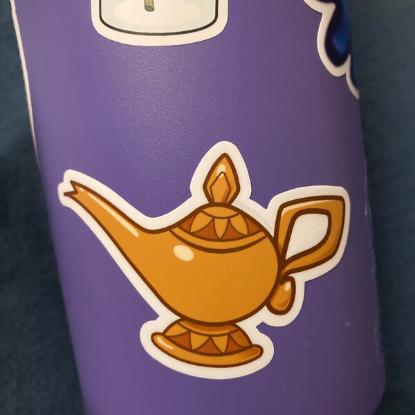 Genie's Lamp Sticker | Aladdin Stickers | Genie Lamp Stickers | Premium ...