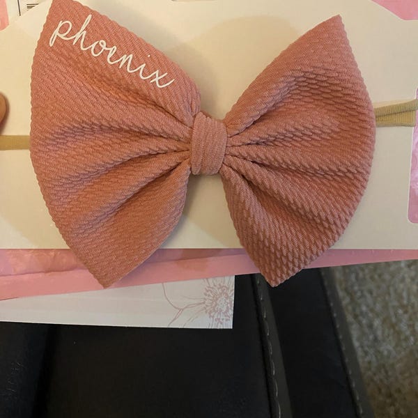 Personalized Name Bow for Baby Name Bow Headband Girl Name Baby Shower ...