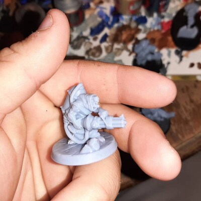 Rat Men Chain Gunner 3D Printed Resin Miniature Tabletop Role Playing ...