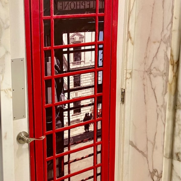 Phone Box Door Mural - London Telephone Booth Decal. Peel and Stick ...