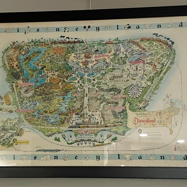 Magic Kingdom Map Poster Disney Map Poster Disneyland Map Posters ...