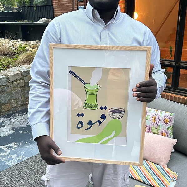 Tarbush Basha Illustration, Arabic Poster Print Download, Museum Poster ...