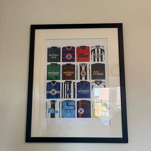 Liverpool FC Retro Kit Collection Poster | Home Decor Unframed Football ...