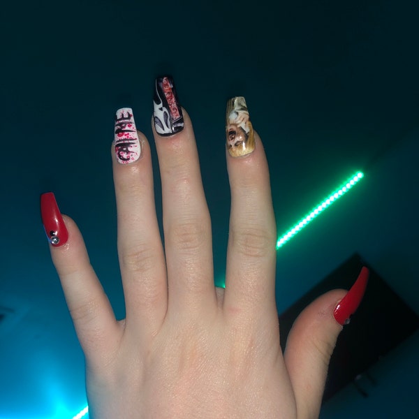 Scream Movie Halloween Press on Nails Set - Etsy