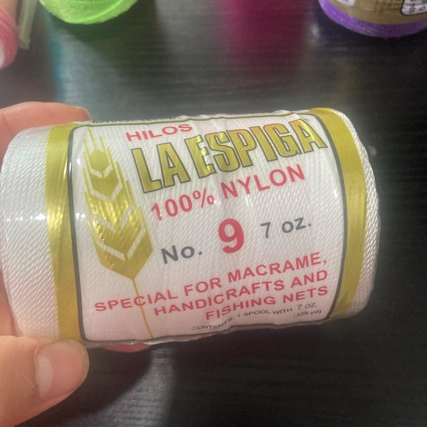 La Espiga No.6 - 100% Nylon. Omega. Crochet Thread for Crafts, Nylon ...