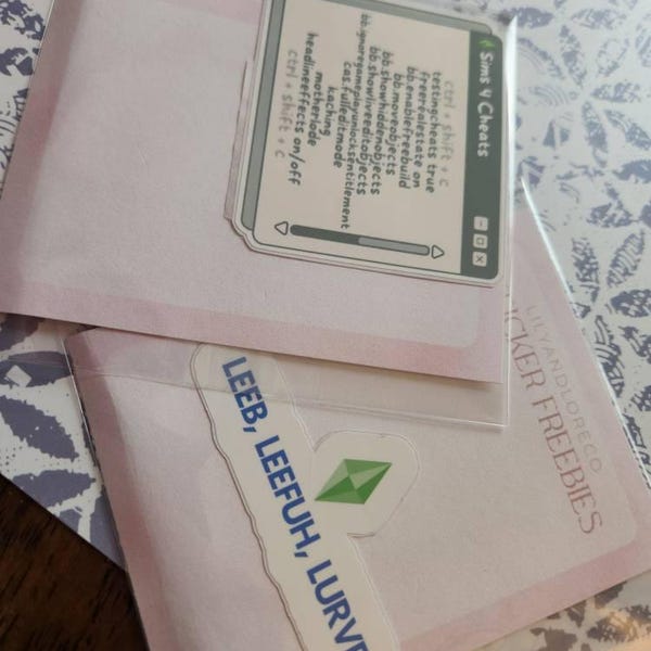 Sims 4 Cheat List Sticker | Sims 4 Cheat Sticker | Sims Sticker | Video ...