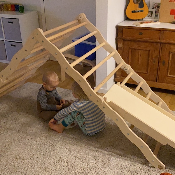Large Climbing Arch & Swing Safety Mat / Wooden Rocker ...
