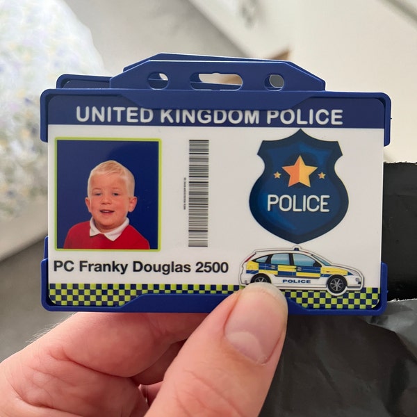 Police Officer / Police Man / Police Woman ID Card, Children ...