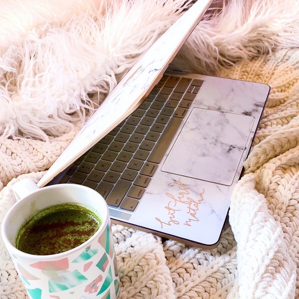 White Marble Inner Skin, Inside Skin for Macbook, Tech Accessory ...