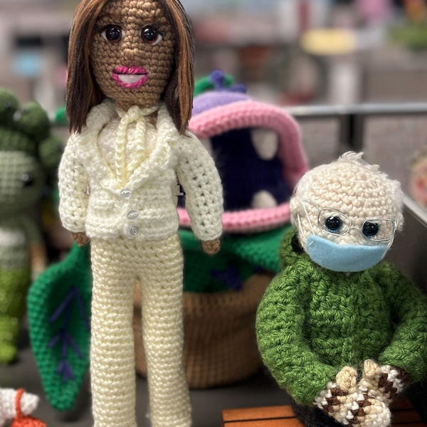 PATTERN PDF Vice President Kamala Harris Crochet Amigurumi Crochet Doll ...