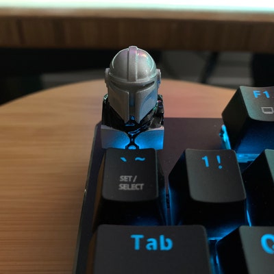 The Mandalorian Backlit LED Keycaps Handmade Resin Custom Artisan - Etsy