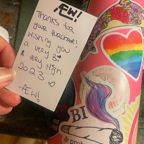 Bi & Probably High Sticker by Guest Artist, Hali // 420 Sticker ...