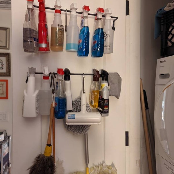 Hand Forged thumbprint Towel Bar Towel Holder Rack Made by Blacksmith ...