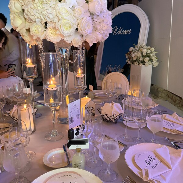 7.5" Round Menu | Circle Wedding Menus | Formal Elegant Menu | Shimmer ...