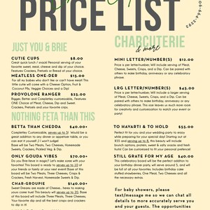 Editable Template Price List Coffee Bar Price List - Etsy