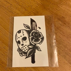 Jason Tattoo Blackwork Tattoo / Jason Friday 13th Tattoo / Horror ...