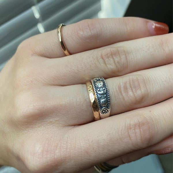 Ruby Ring/ 14k Gold Filled Stacking Ruby Ring/ Stackable/ Silver Ruby Ring/ Dainty Ring ...