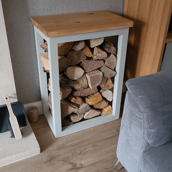 Two Tier Log Store | Indoor Log Store | Side Table | Log Storage ...
