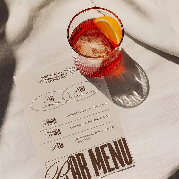 Modern Cocktail Menu Card Mockup Editable PSD Template for Bars Menu ...