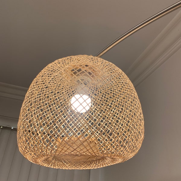 Set of 3 Bamboo Lampshade Pendant Light ,boho Lampshade, Handwoven ...