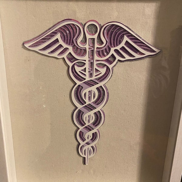 3D Mandala SVG Caduceus SVG Nursing Mandala Svg Layered Medical Svg Cut ...