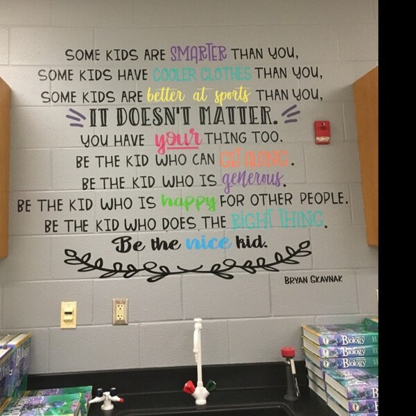 Be the Nice Kid Quote Svg File Classroom Hallway Decor Svg CUT FILE for ...