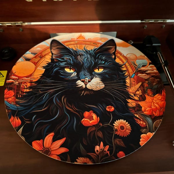 Rotating Vertigo Rings Felt 12" Turntable Mat - Etsy