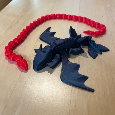 3d Printed Articulated Dragon Toothless - Etsy