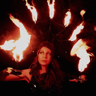 Fire Headdress, Fire Headpiece, Fire Crown, Performance Headdress ...