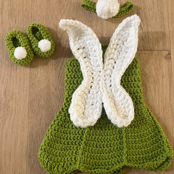 English PDF Crochet Pattern Tinkerbell Fairy Dress Set Chunky Yarn 3 ...