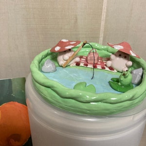 Mushroom Frog Clay Jewelry Dish Cottagecore Fairycore hand - Etsy