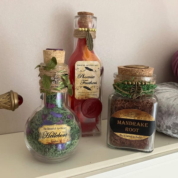 Magical Apothecary Miniature Potions Replicas -decorative Glass Potion ...
