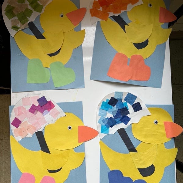 Rainy Day Duck Craft Template - Etsy