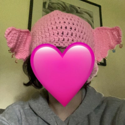 Pink Fairy Ears Crochet Pink Fairy Ear Hat Fairy Ears Pink Nymph Ears ...