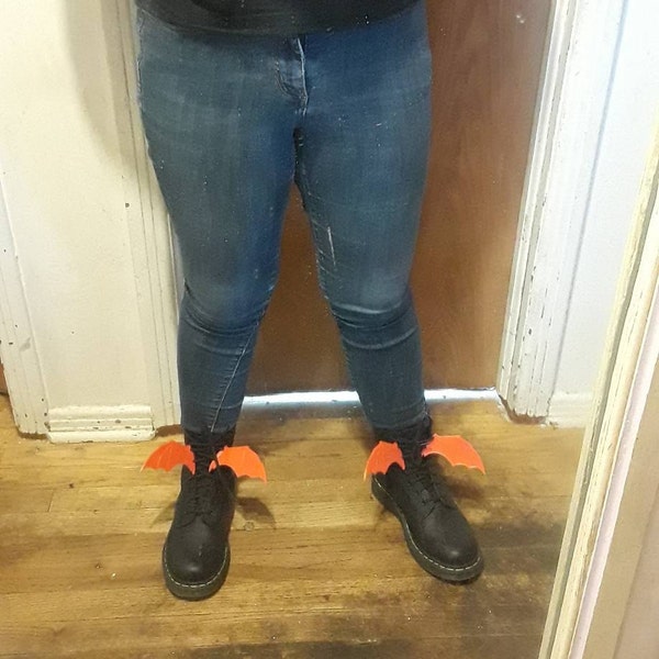 3D Printed Boot Bat Wings - Cosplay Boot Accessories - Shoelace Wings ...
