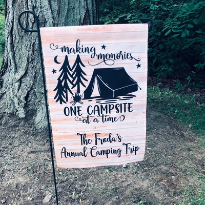 Personalized Camping Flag, Garden Flag, Camping Flag, Camper Flag ...