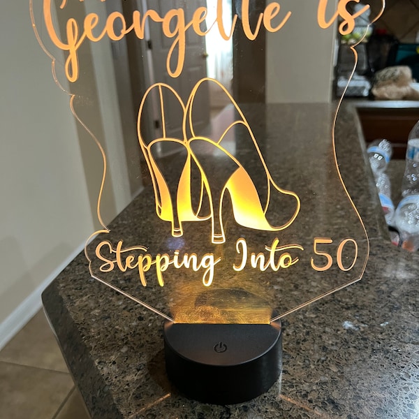 Custom Made LED Acrylic Light up Centerpieces - Create Your Own Logo or ...